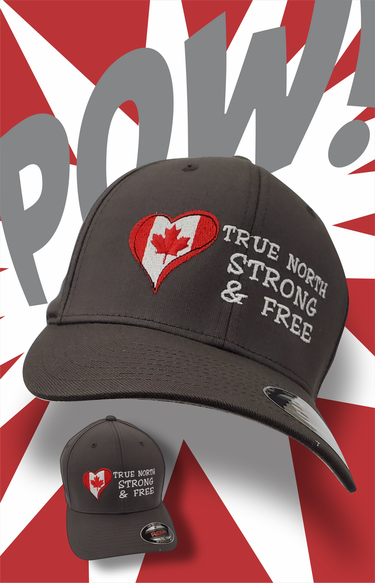 True North - Dark Grey Flexfit Hat - Canada Strong – River Signs