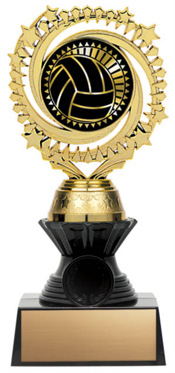 Solar Twister Trophy on Black Base - Volleyball - Solar Series – River ...