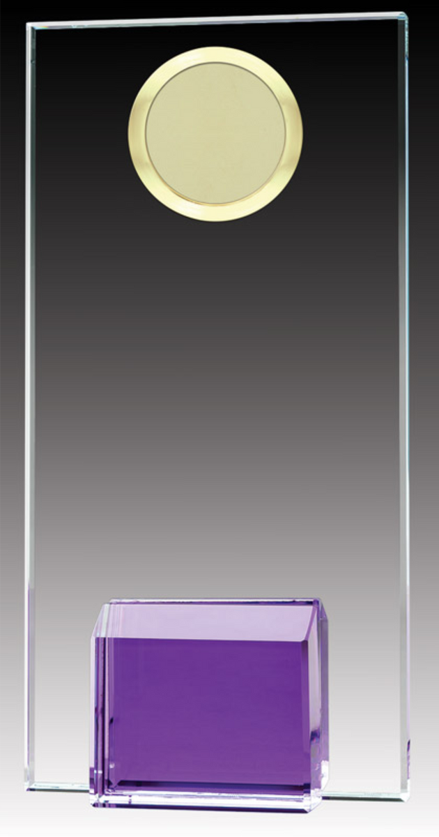 Gemstone Series - Glass Plaque Black Base with Metal Insert Holder ...