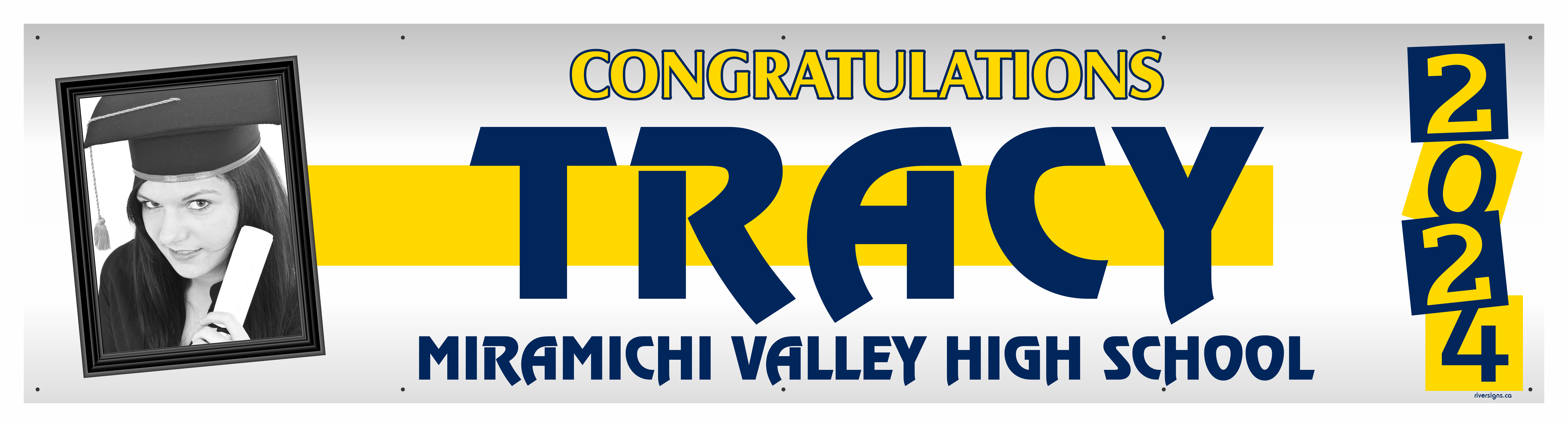 The "Tracy" Banner - 2' x 8' – River Signs