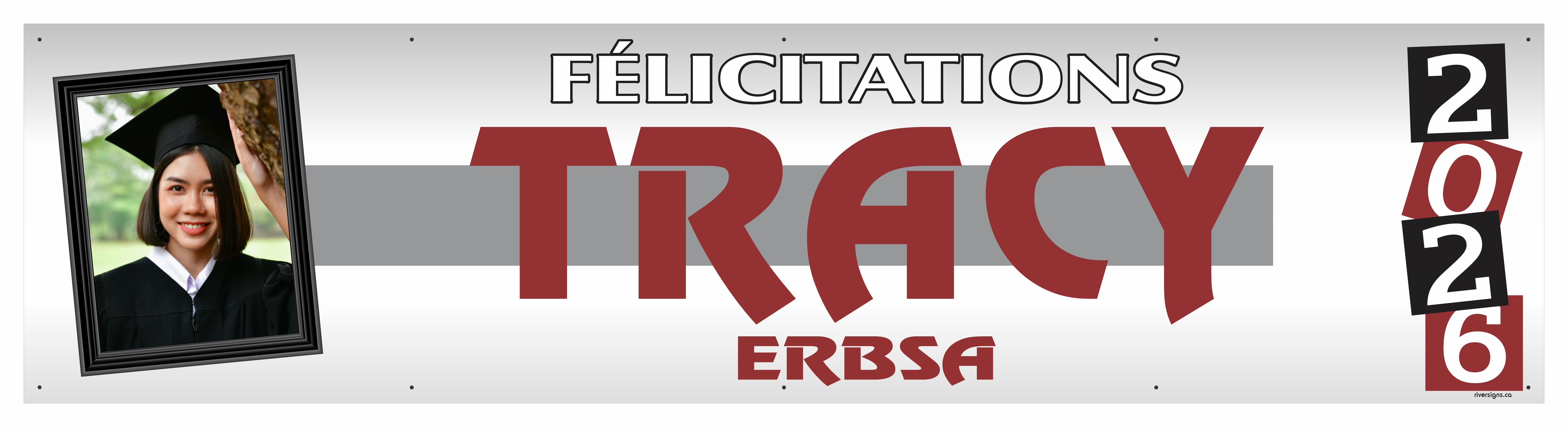 The "Tracy" Banner - 2' x 8' – River Signs