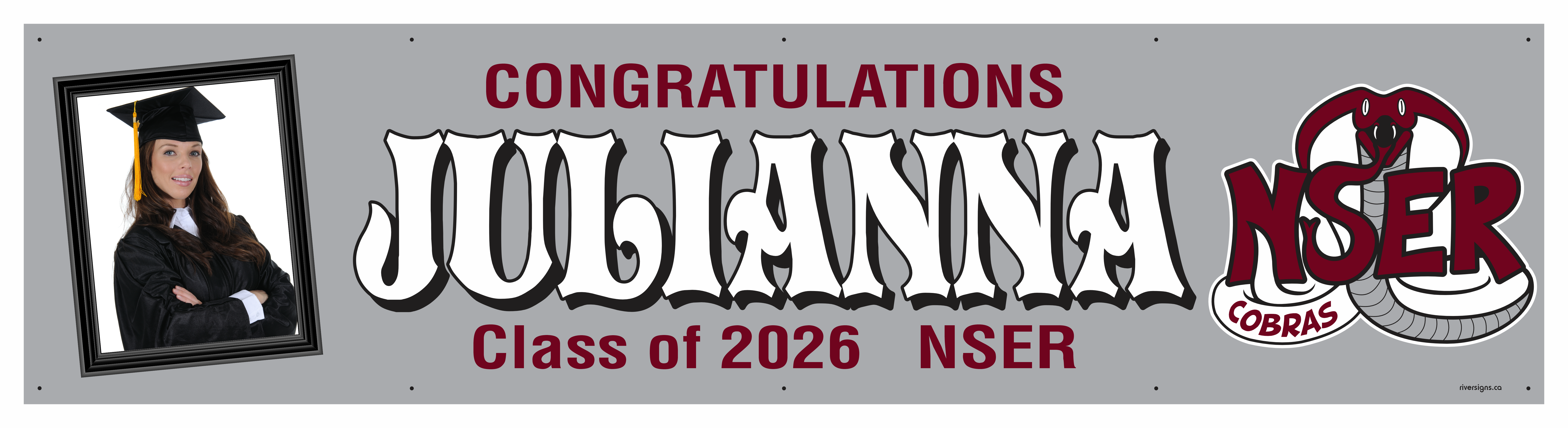 The "Julianna" Banner - 2' x 8' – River Signs