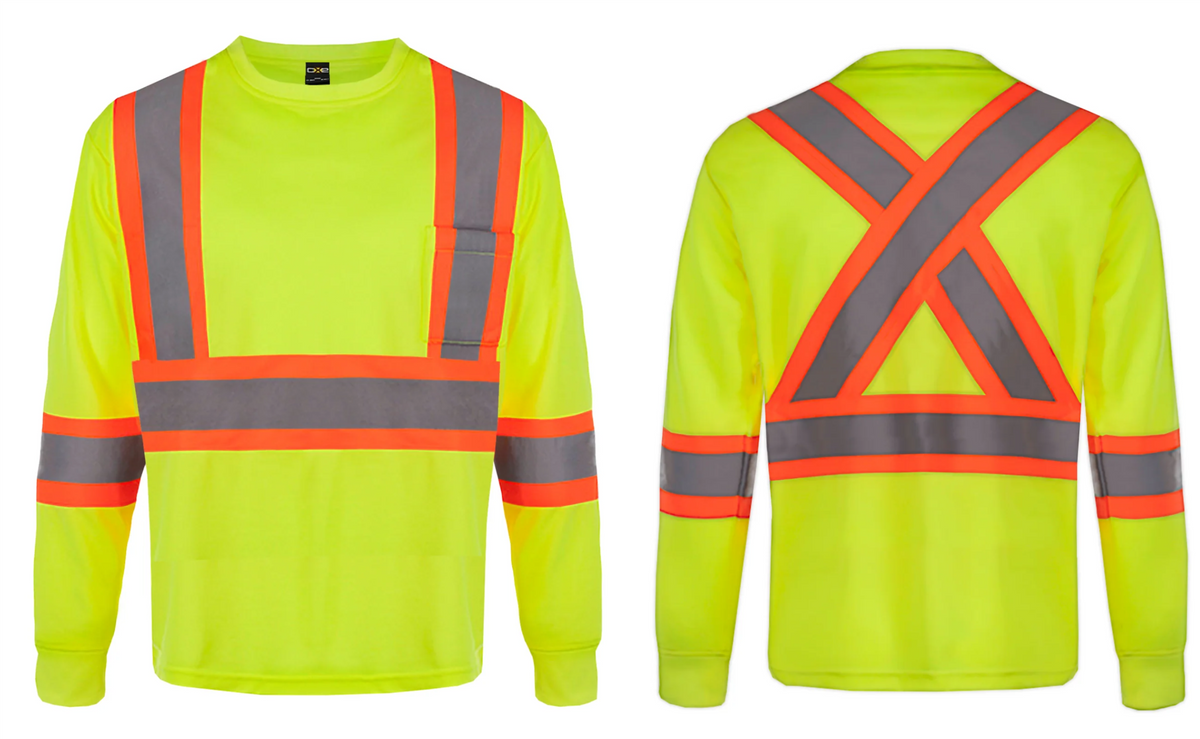 Safety T-Shirt - Adult Long Sleeve Beacon Hi-Vis- CX-2 S05948 – River Signs