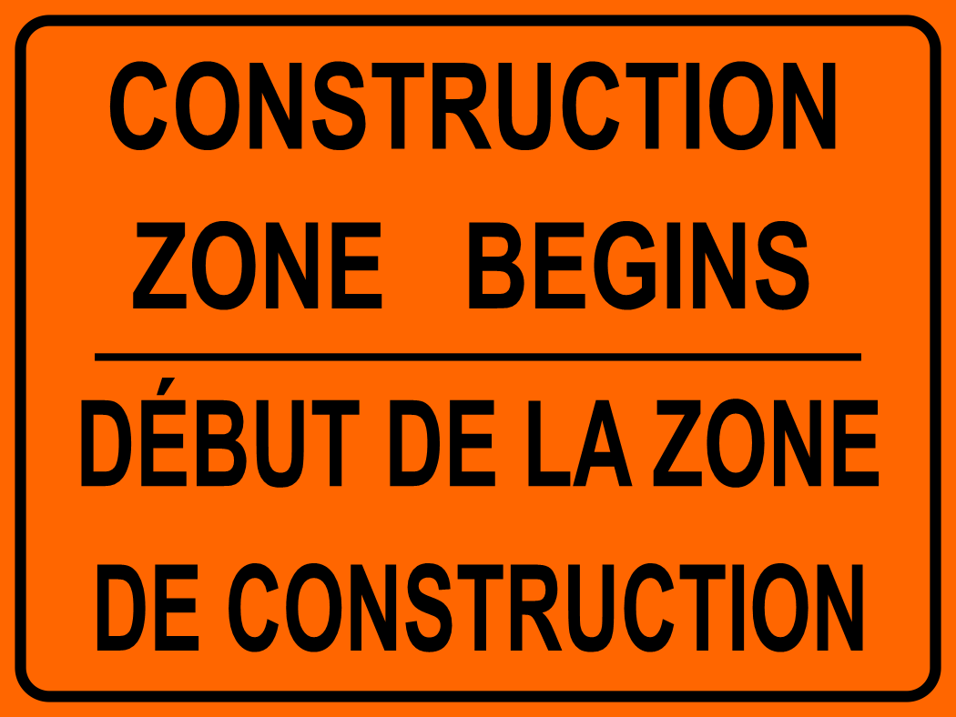 Construction Zone Begins Sign MUTCDC TC-4-ZB – River Signs