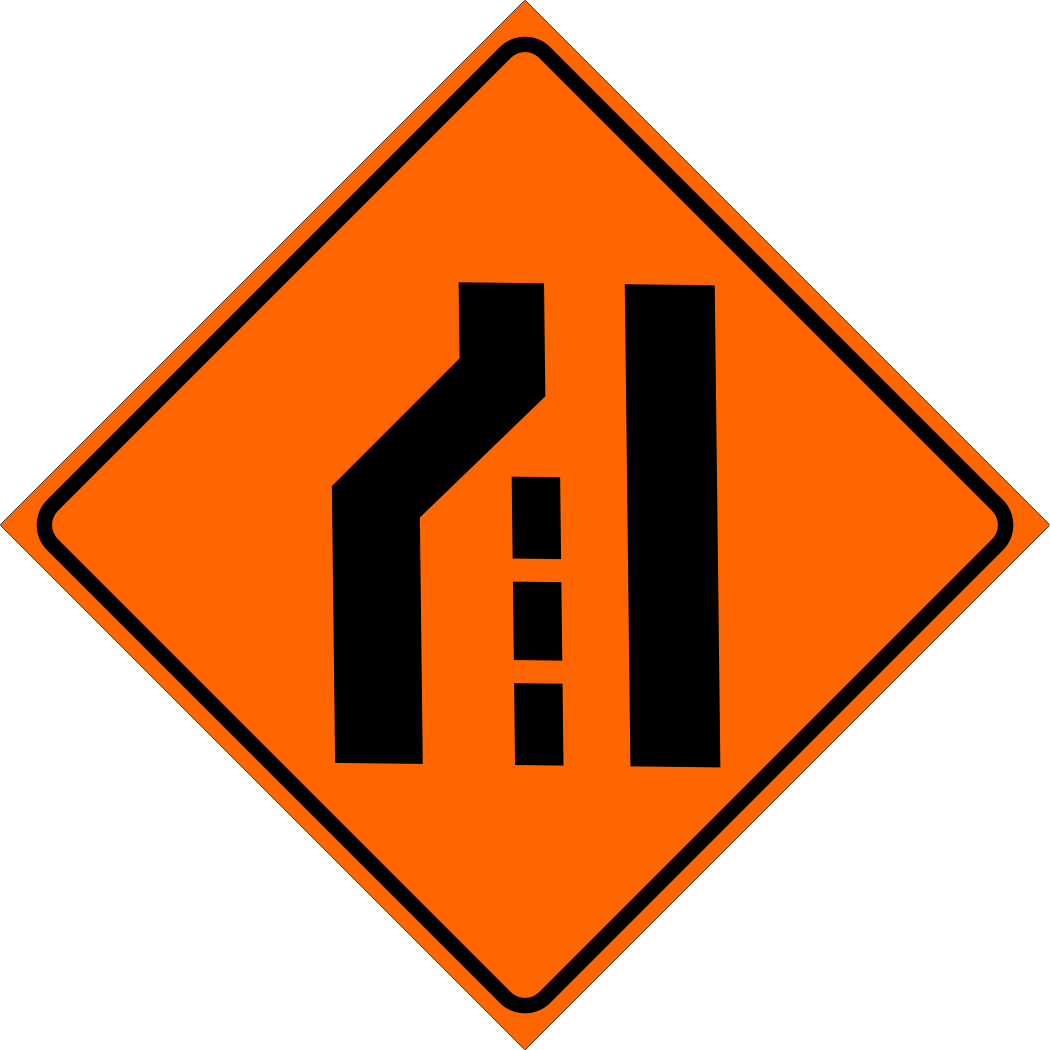 Left Lane Closed Sign MUTCDC TC-5L – River Signs