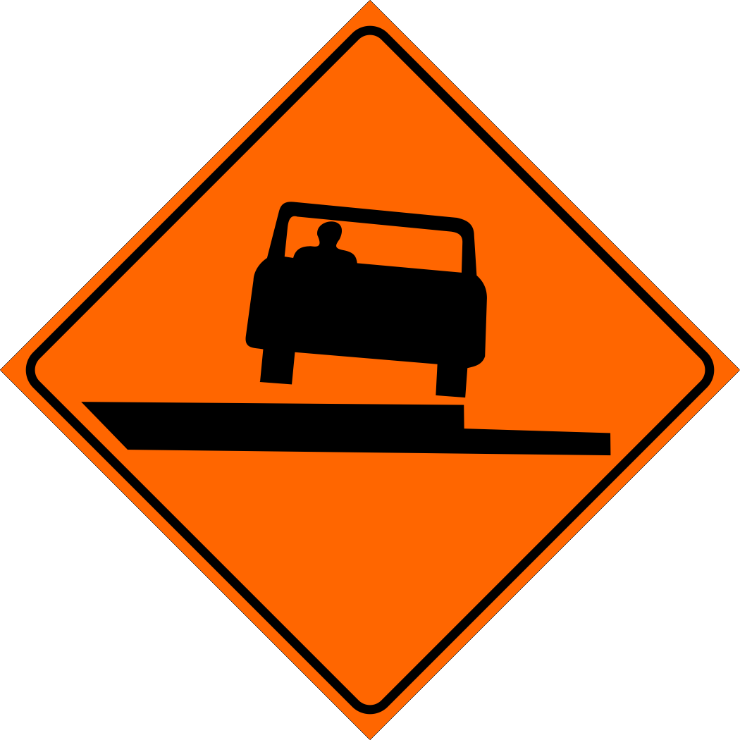 Pavement Drop-Off Sign MUTCDC TC-49 – River Signs