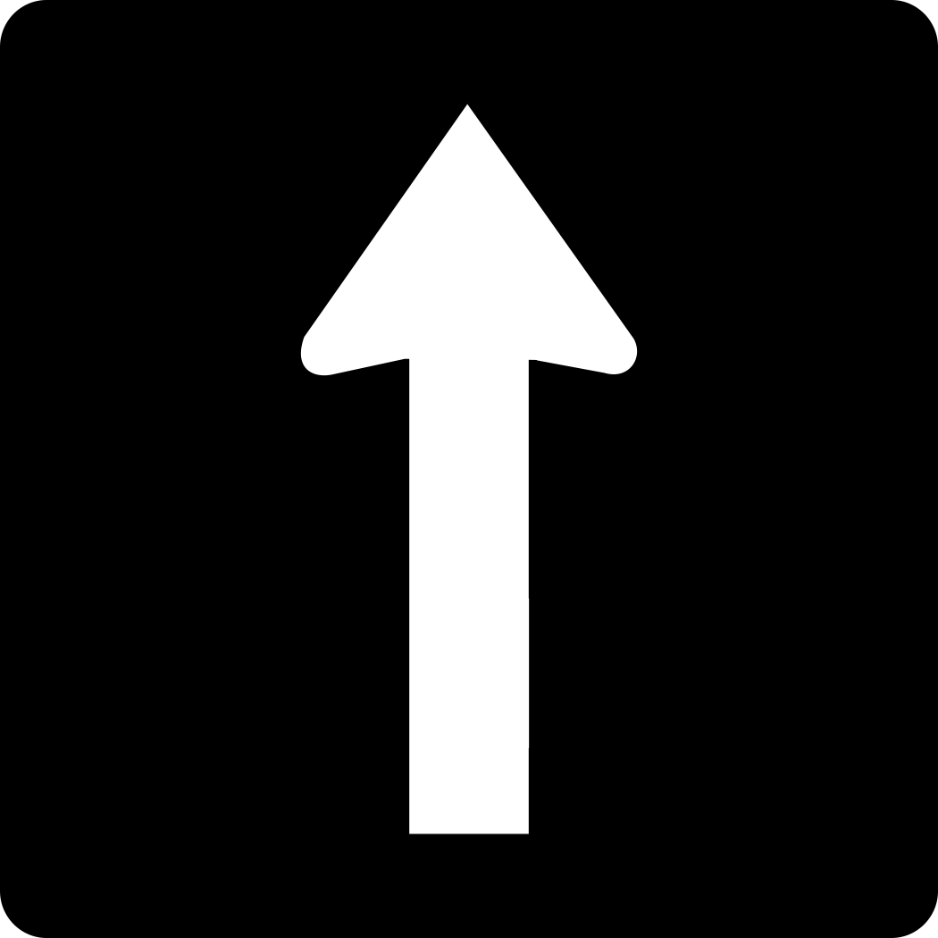 Straight Through Only Lane Sign MUTCDC RB-45 – River Signs