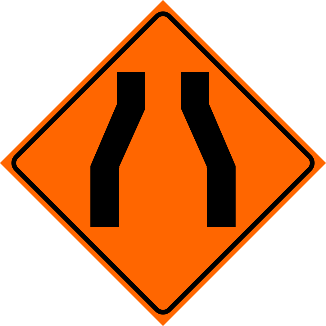 Road Narrows Sign MUTCDC TC-34 – River Signs