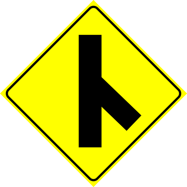 Concealed Road Merge Right Sign MUTCDC WA-12R – River Signs