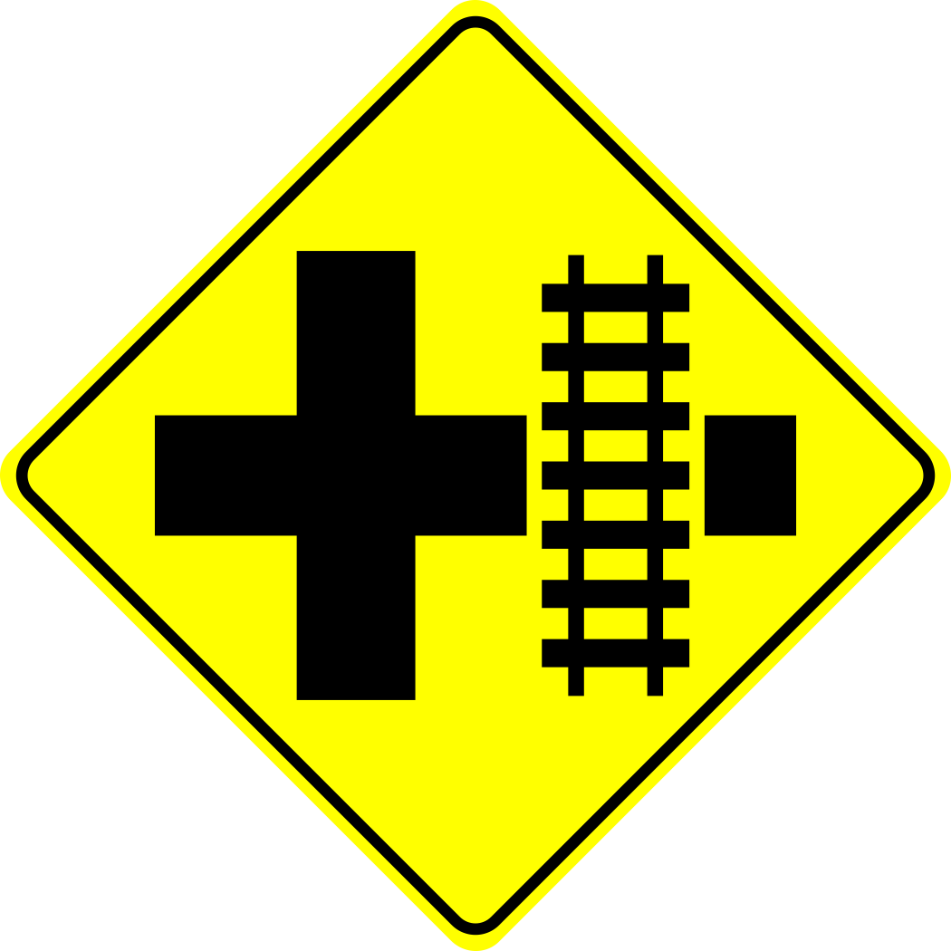 Railway Crossing Side Street Ahead Sign MUTCDC WA-20 – River Signs