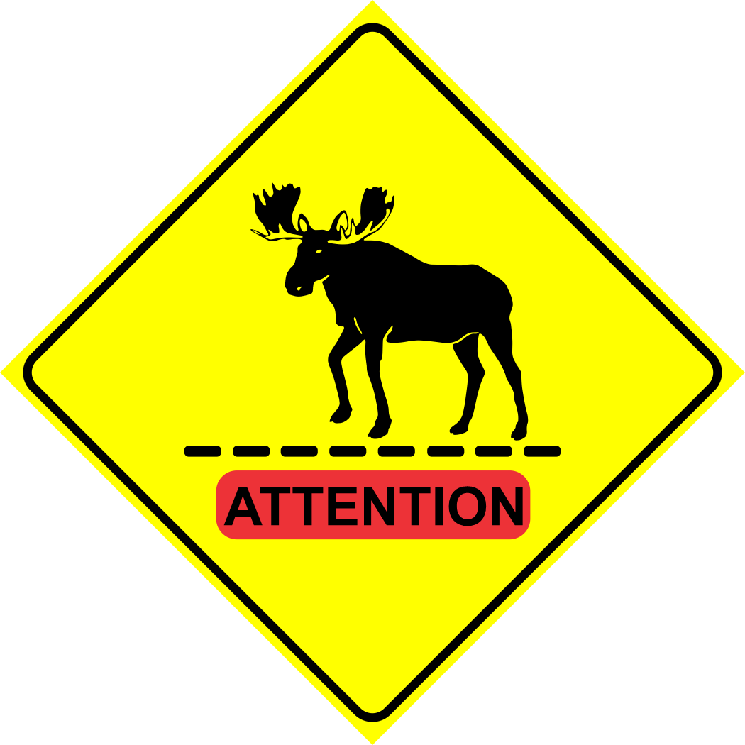 Moose Crossing Sign MUTCDC WC-14 – River Signs