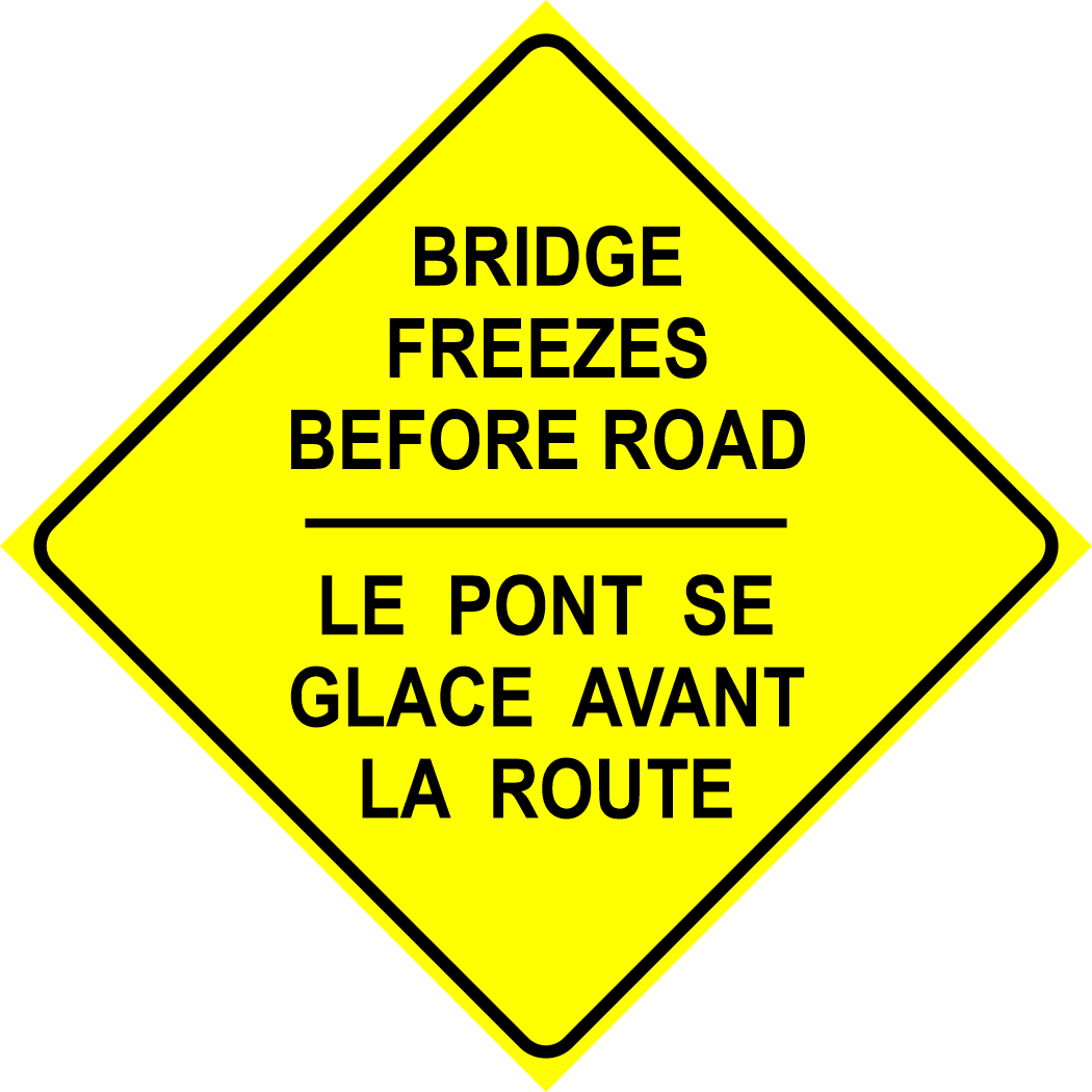 Bridge Freezes Sign MUTCDC – River Signs